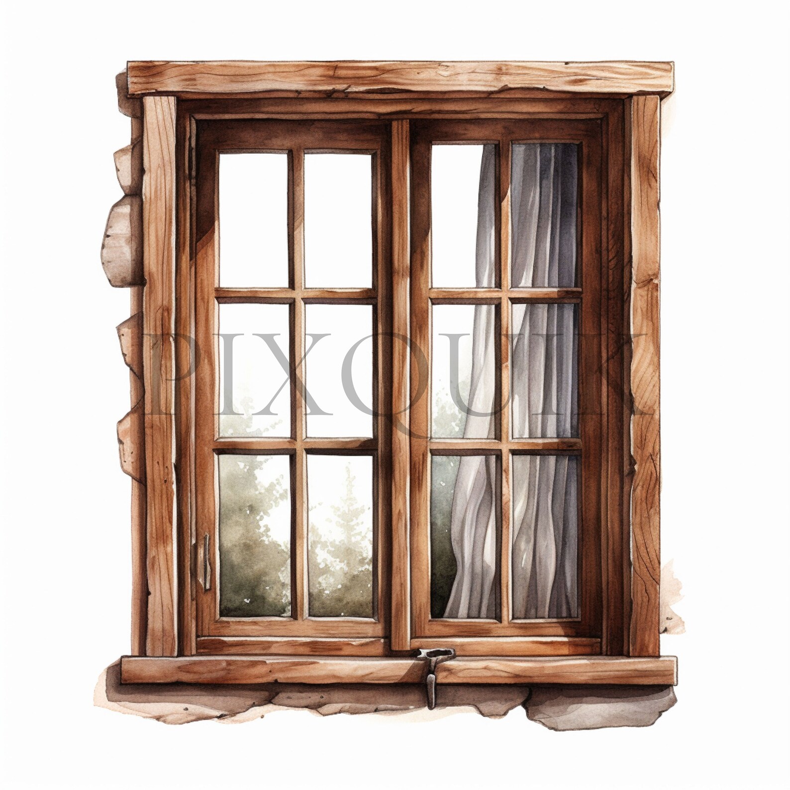 Old Window Clipart 10 High Quality Jpgs Vintage Wooden Window Rustic ...
