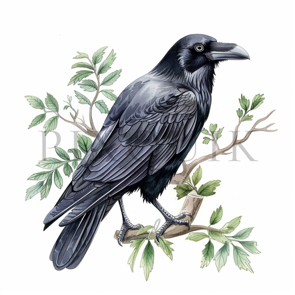 Crow Clipart 10 High Quality Jpgs Digital Download Card Making Bird ...