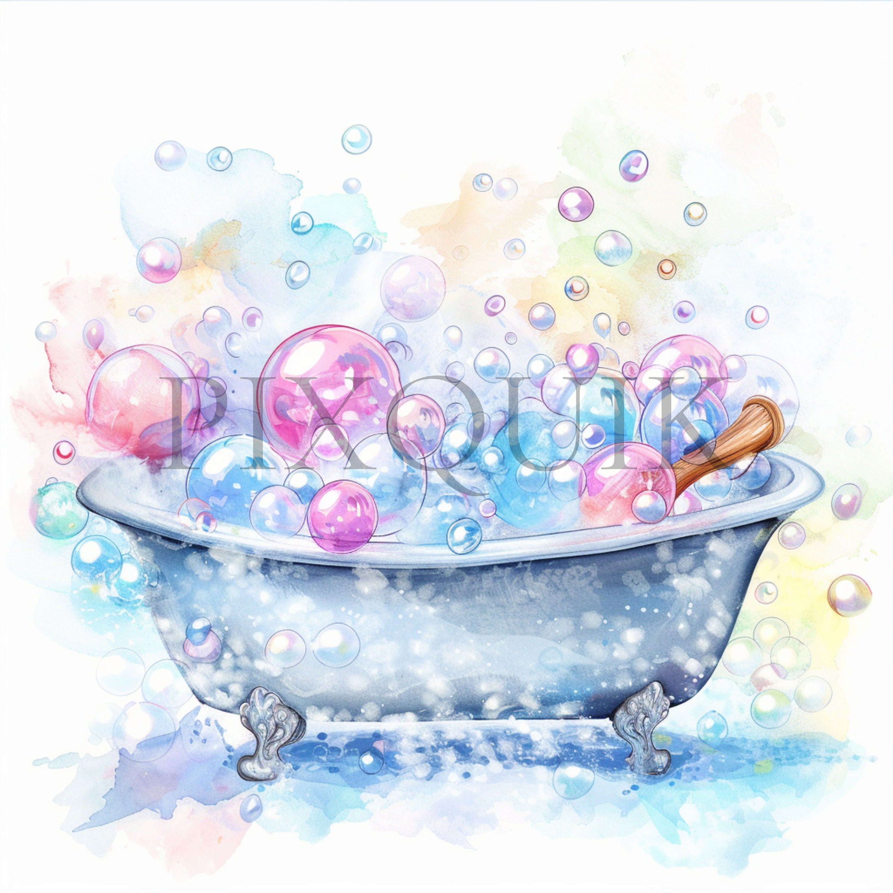 Bubble Bath Clipart 10 High Quality JPG Self Care Clipart Bathroom ...