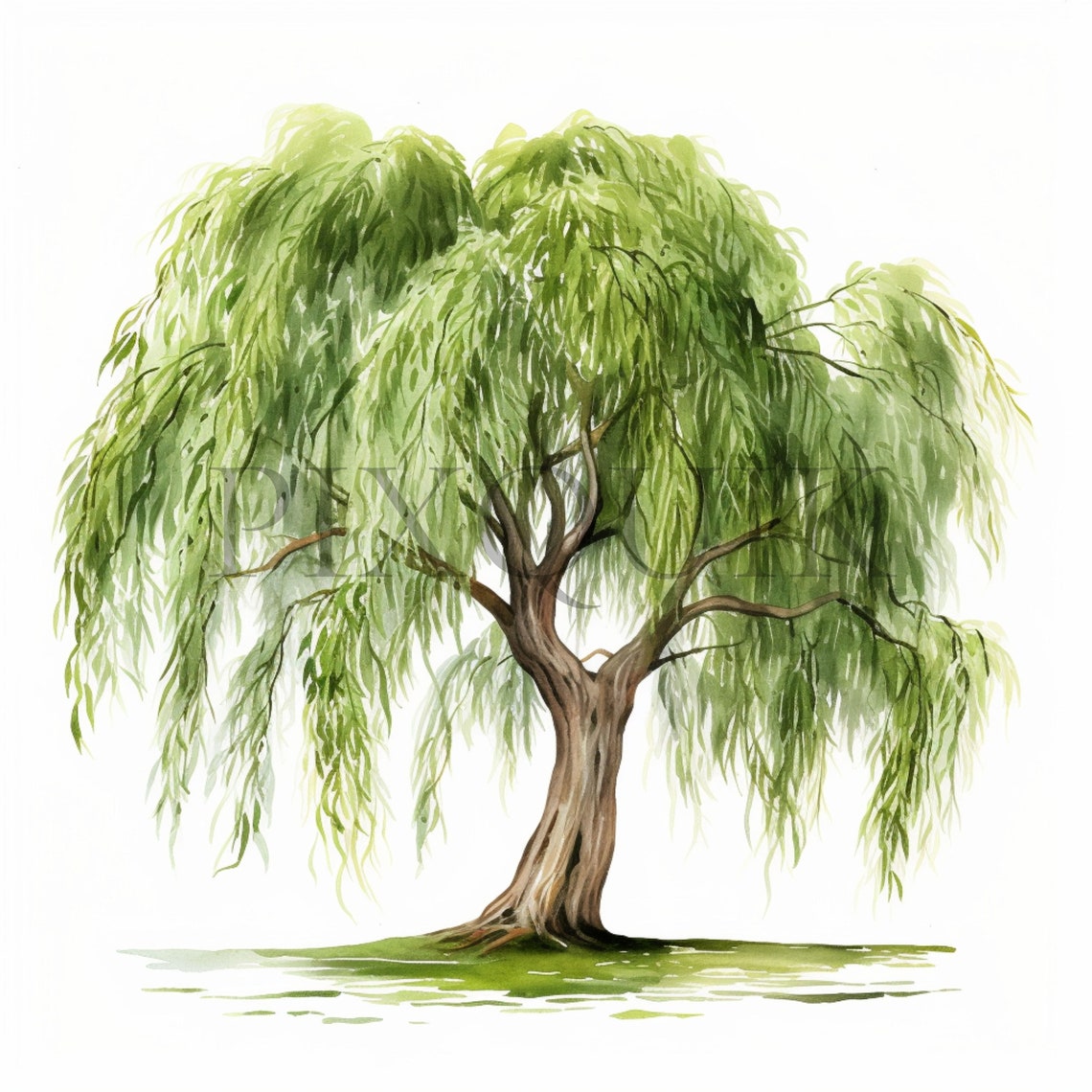 Willow Tree Clipart 10 High Quality Jpgs Botanical Art Junk Journal ...