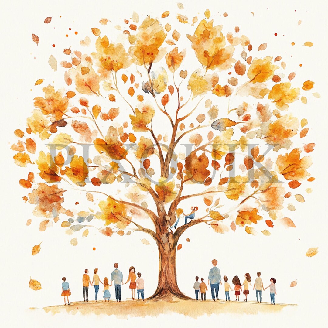 Autumn Family Reunion Clipart | 10 High Quality Jpg's and PNG | Cozy ...