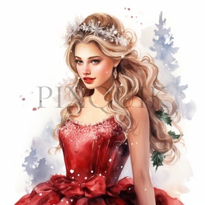 Holiday Princess Clipart | 10 High Quality Jpg's | Digital Download ...
