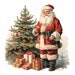 Vintage Santa Clipart | Retro Christmas Illustrations (digital Download ...