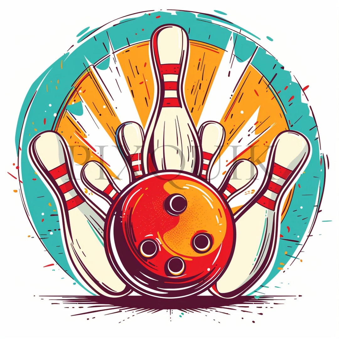 Vintage Bowling Clipart 10 High Quality Jpgs Bowling Ball Clipart ...