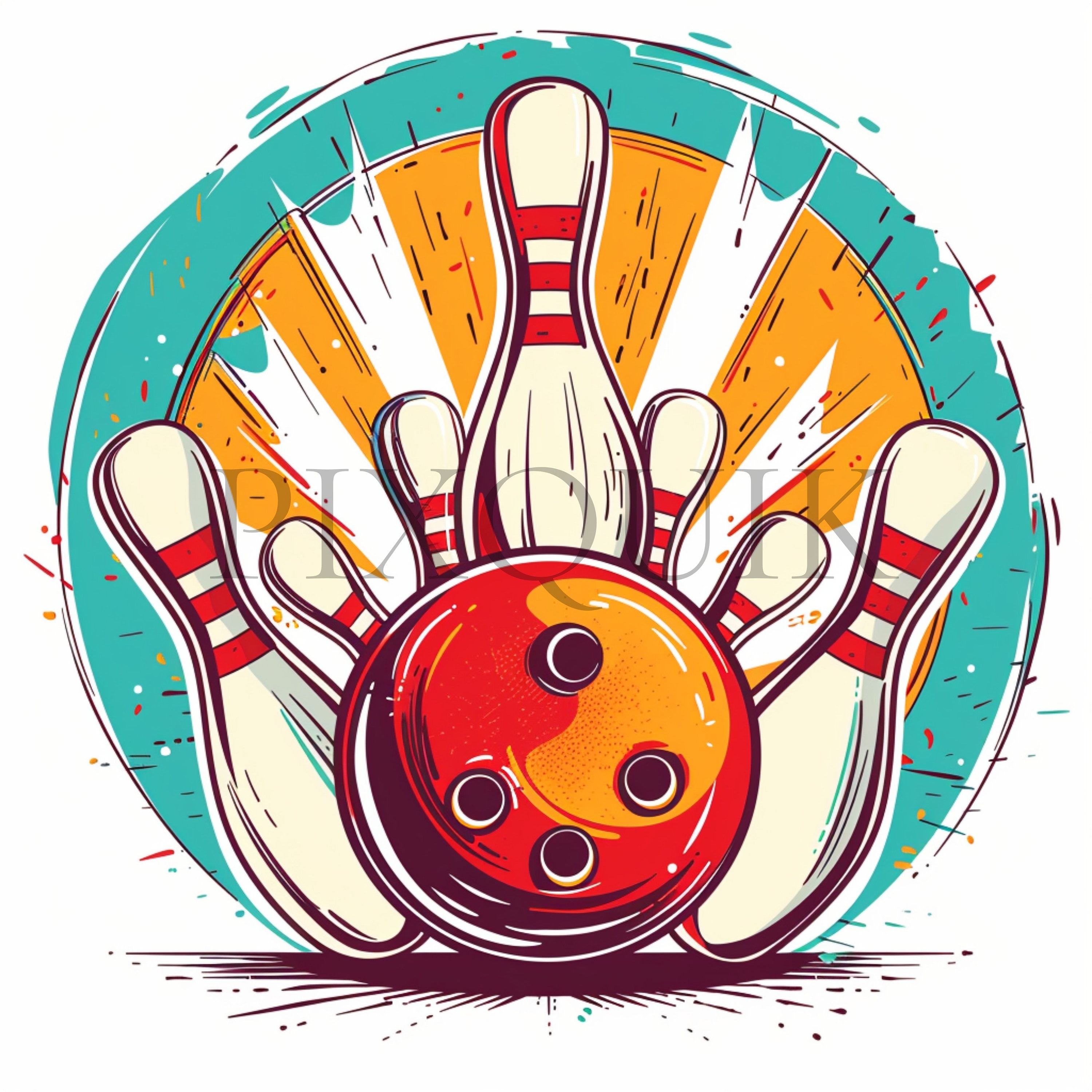 Vintage Bowling Clipart 10 High Quality Jpgs Bowling Ball Clipart ...