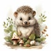 Hedgehog Clipart | Cute Woodland Animal Art (digital Download) - Etsy