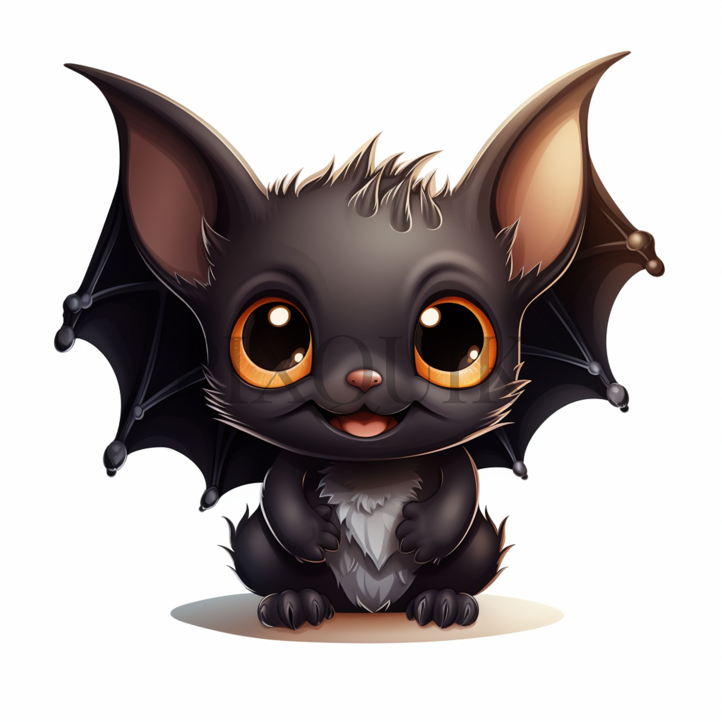 Watercolor Bat Clipart Cute Halloween Bat Clipart 10 High-quality Jpg's ...
