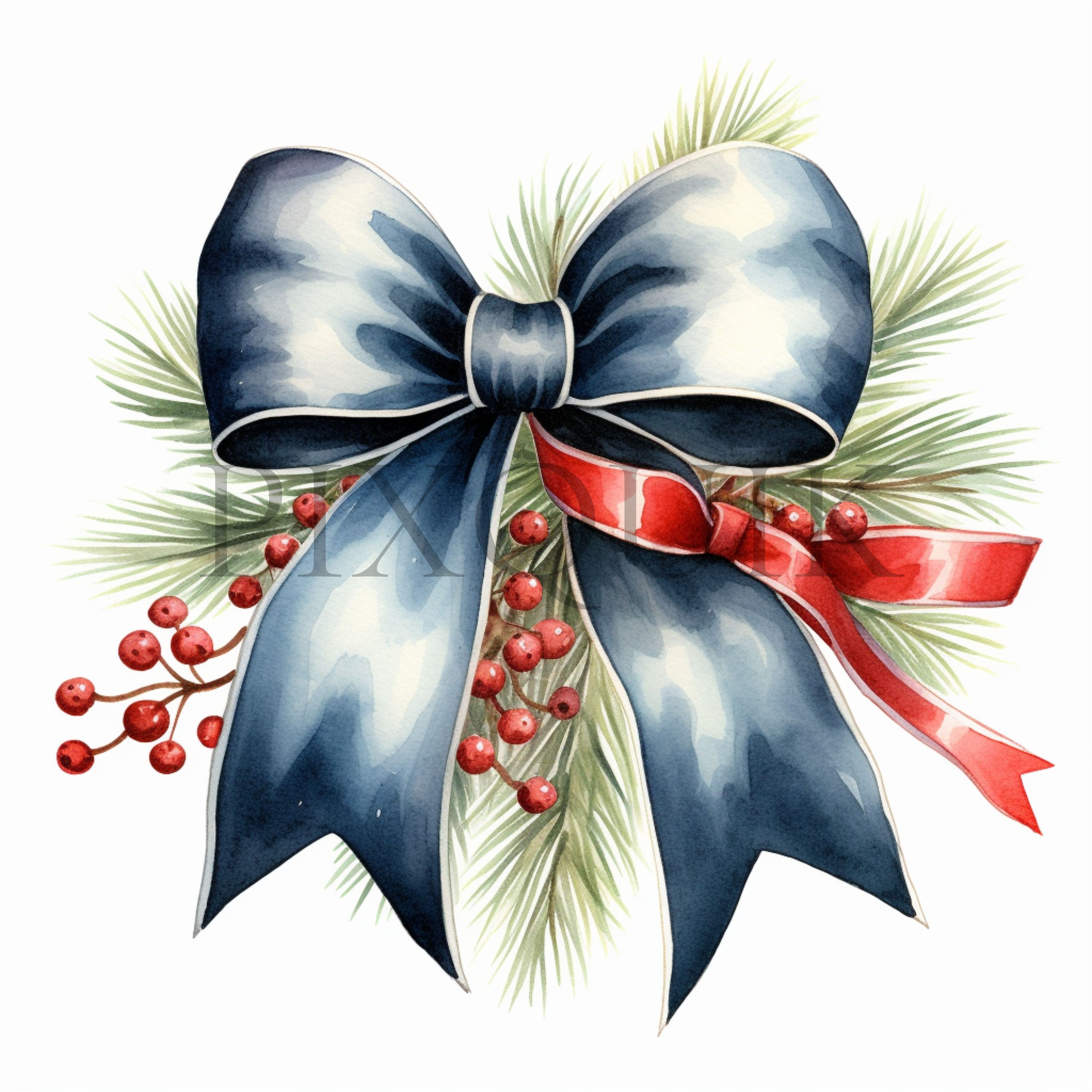 Holiday Bow Clipart | 10 High Quality Jpg's | Digital Download ...