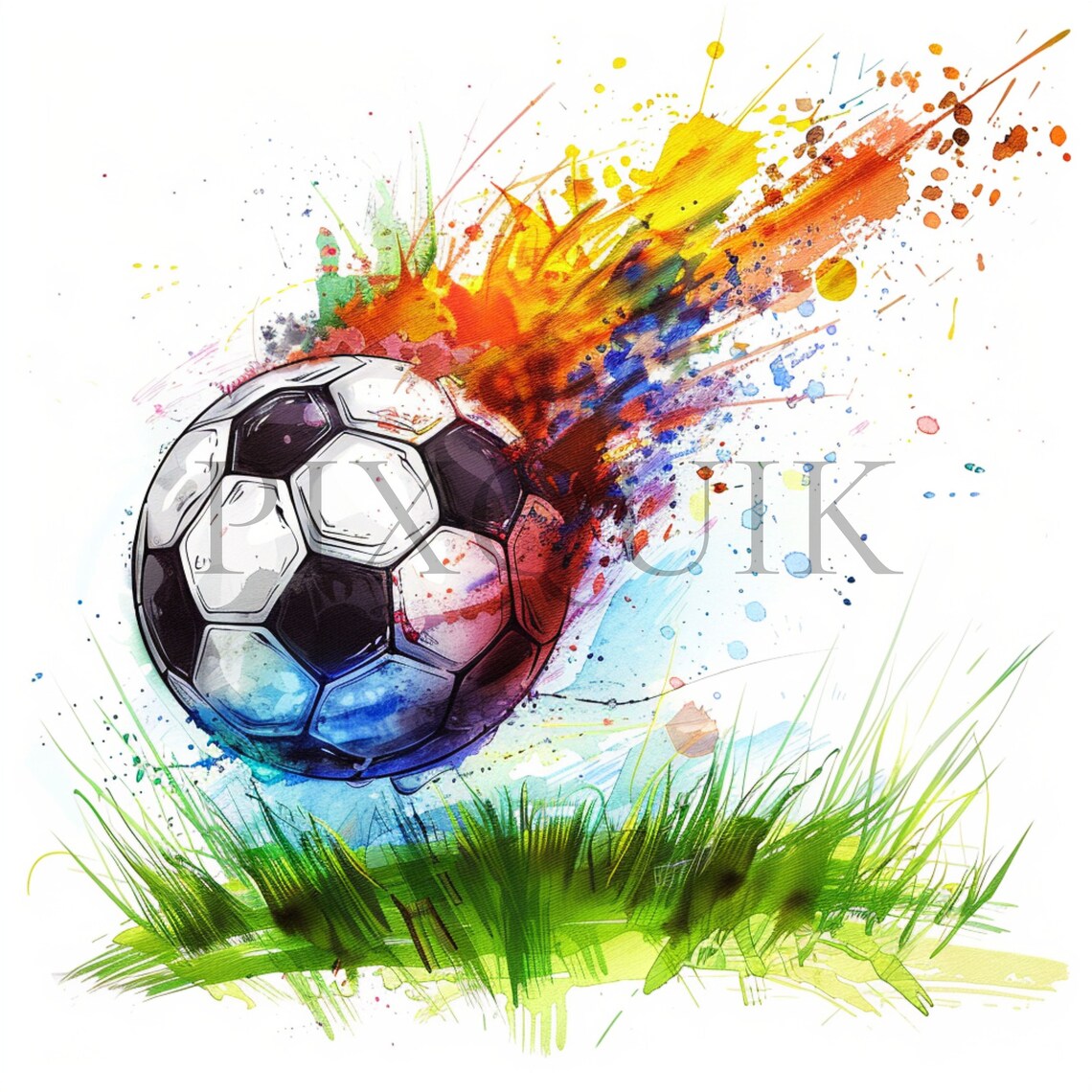 Watercolor Soccer Ball Clipart 10 High Quality Jpgs Football Clipart ...