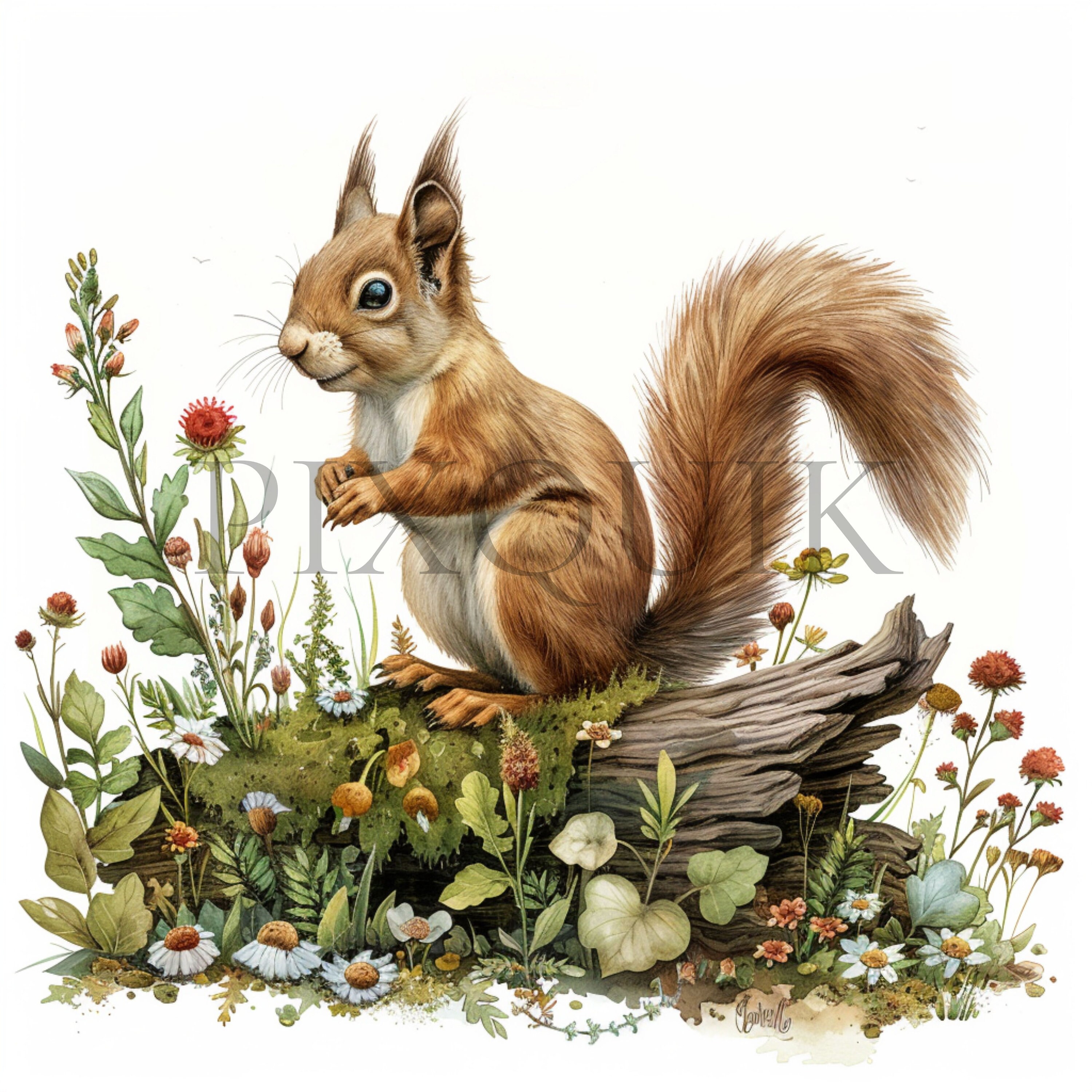 Woodland Animal Clipart Squirrel Clipart 10 High Quality JPG Cute ...