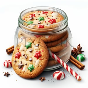 Christmas Cookies Clipart | 10 High Quality Jpgs | Printable Holiday ...