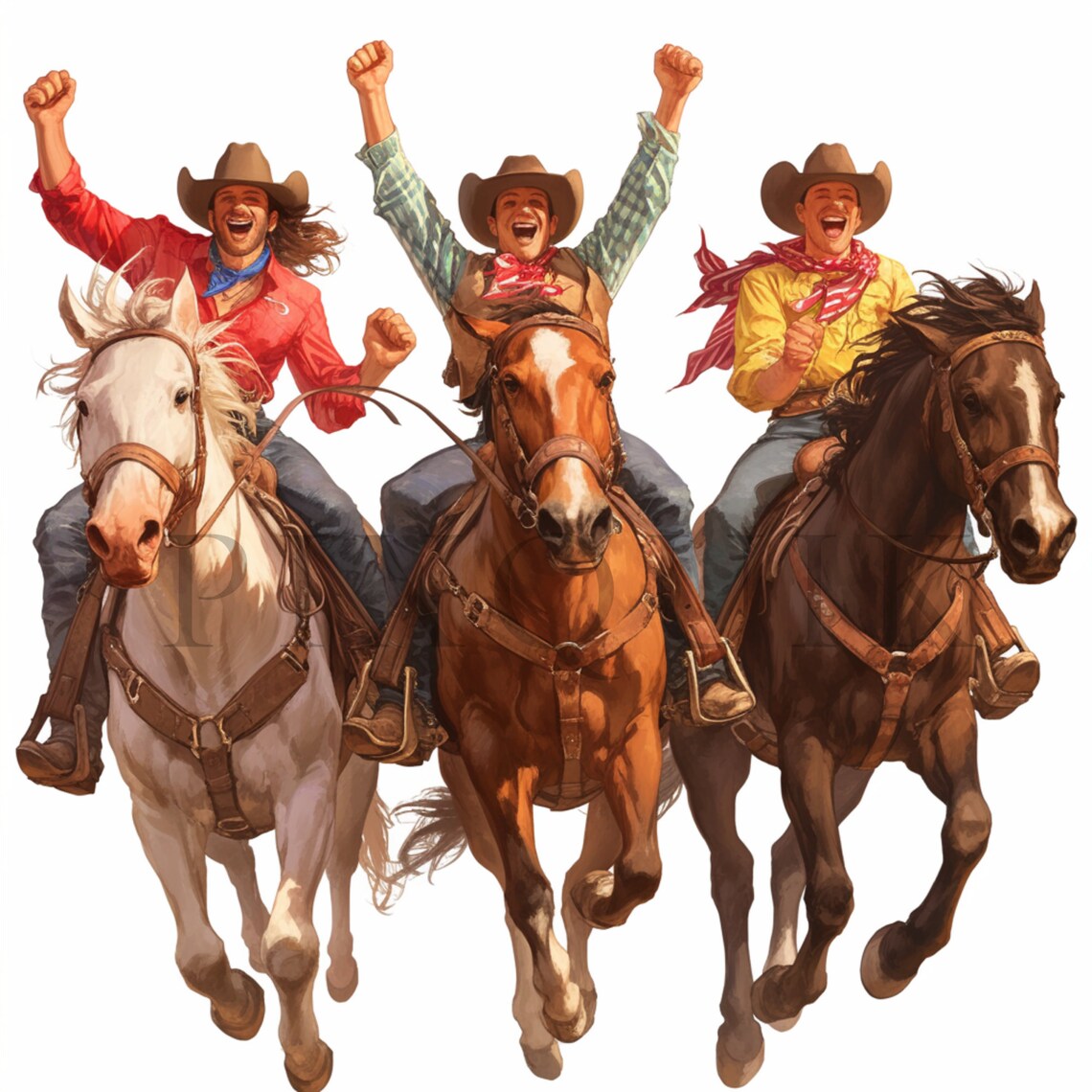 Cowboy Christmas Clipart | Western Holiday Images (digital Download) - Etsy