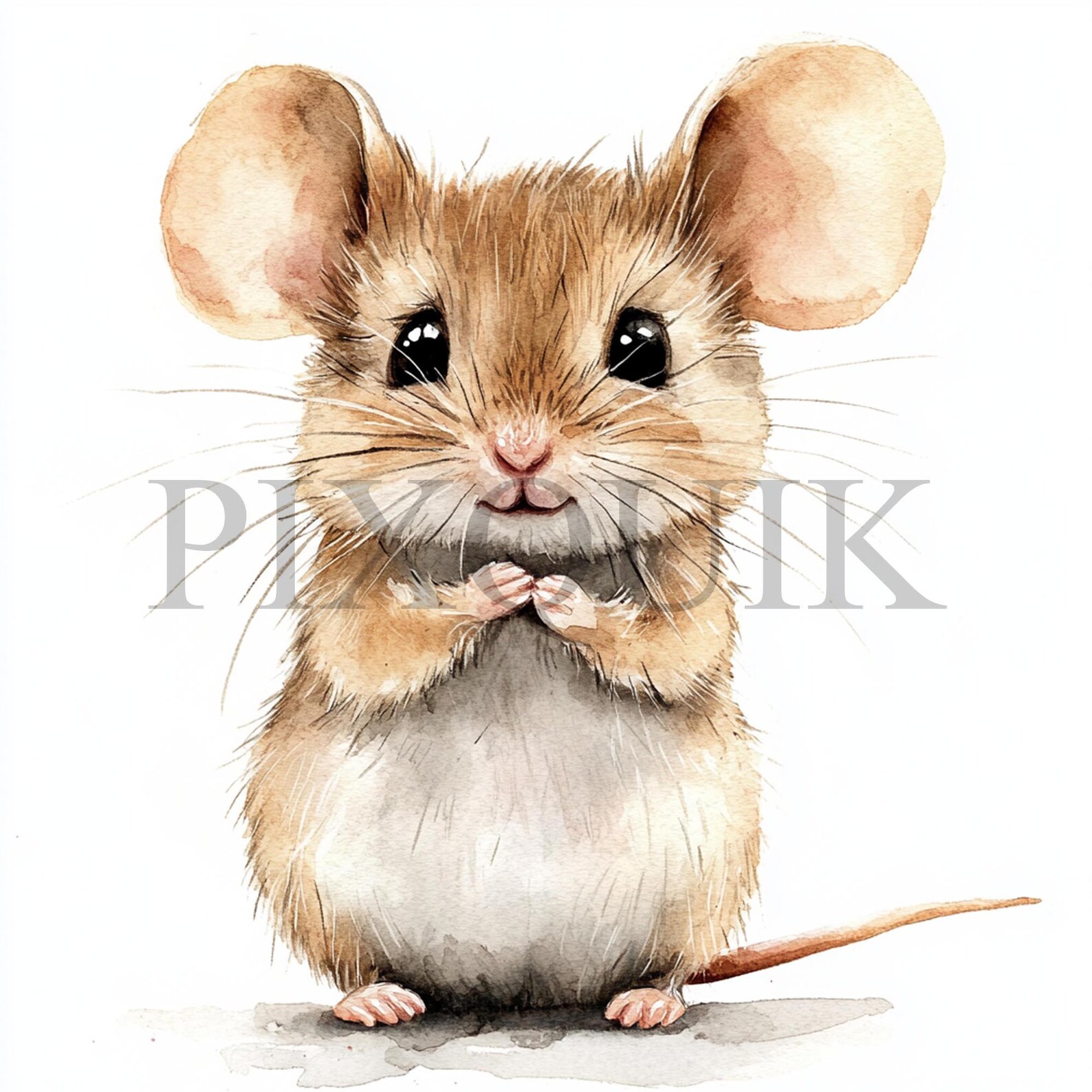 Cute Mouse Watercolor Clipart | Whimsical Art (JPG & PNG) - Etsy