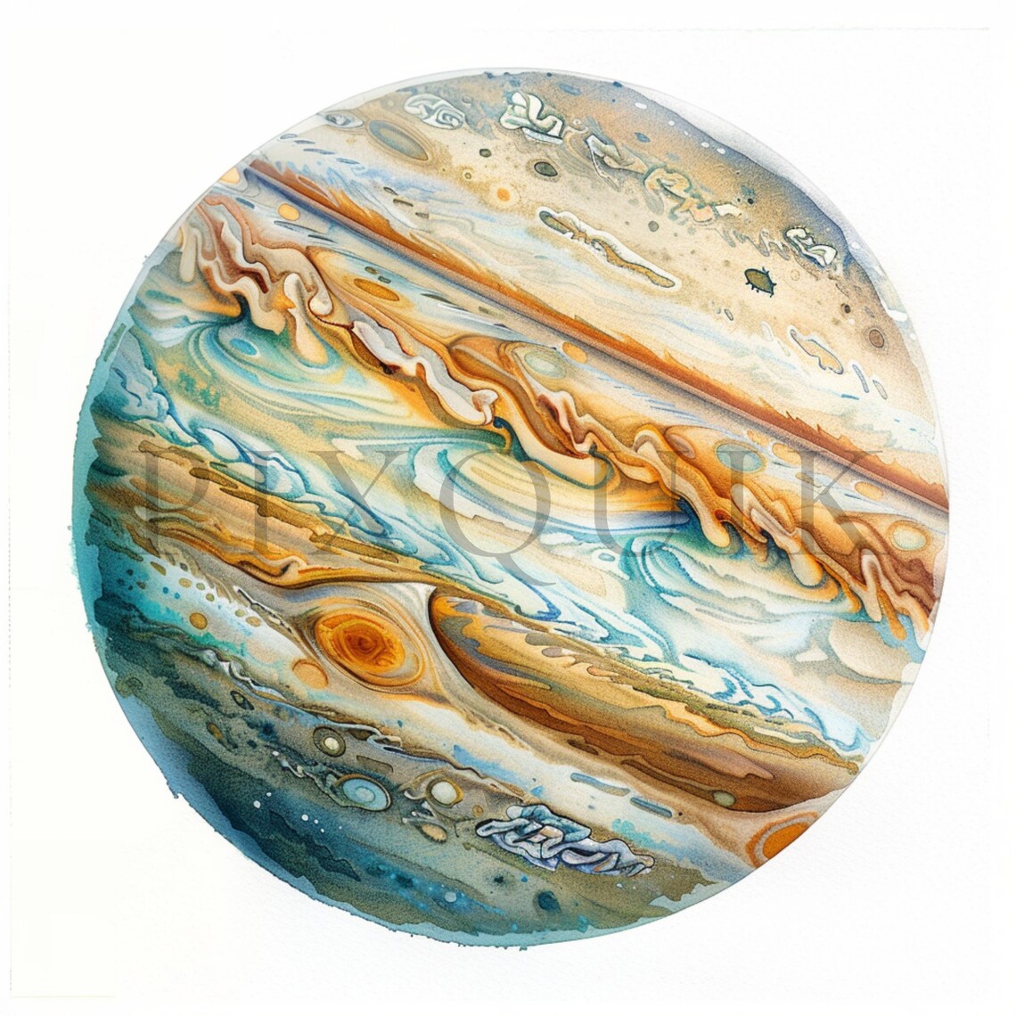 Jupiter Clipart 10 High Quality Jpgs Digital Download Space Clipart ...