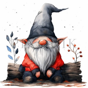 Watercolor Gnome Clipart | 10 High Quality Jpgs | Digital Download ...