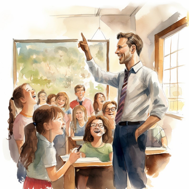 Teacher and Student Clipart 10 High Quality Jpgs Digital Download ...