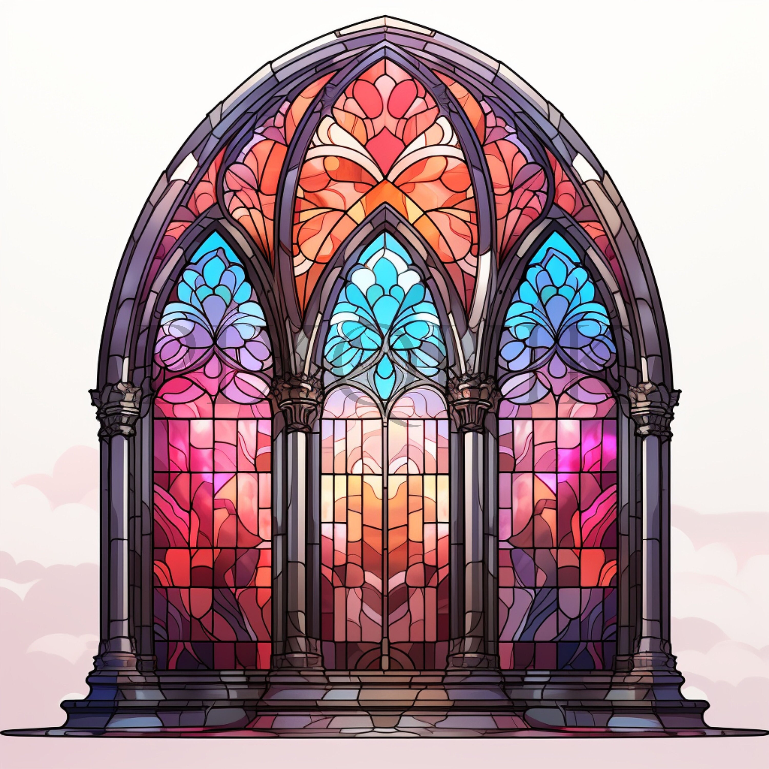 Stained Glass Window Clipart 10 High Quality Jpgs Gothic Window Art ...