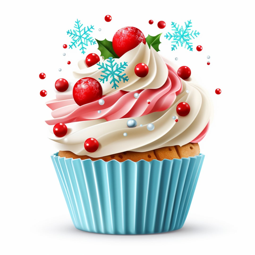 Holiday Cupcake Clipart | 10 High Quality Jpgs | Digital Download ...