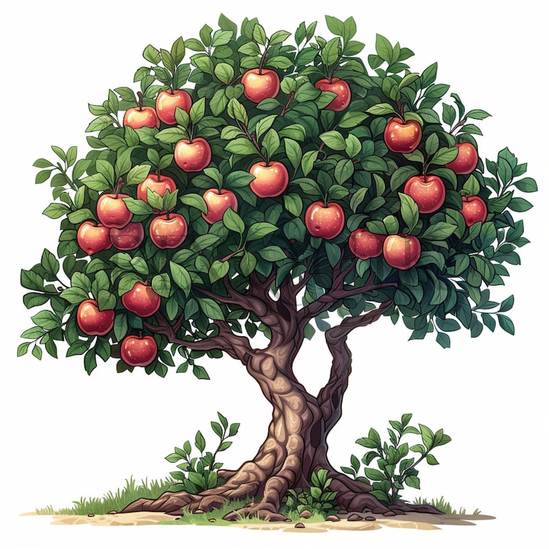 Apple Tree Clipart - Etsy