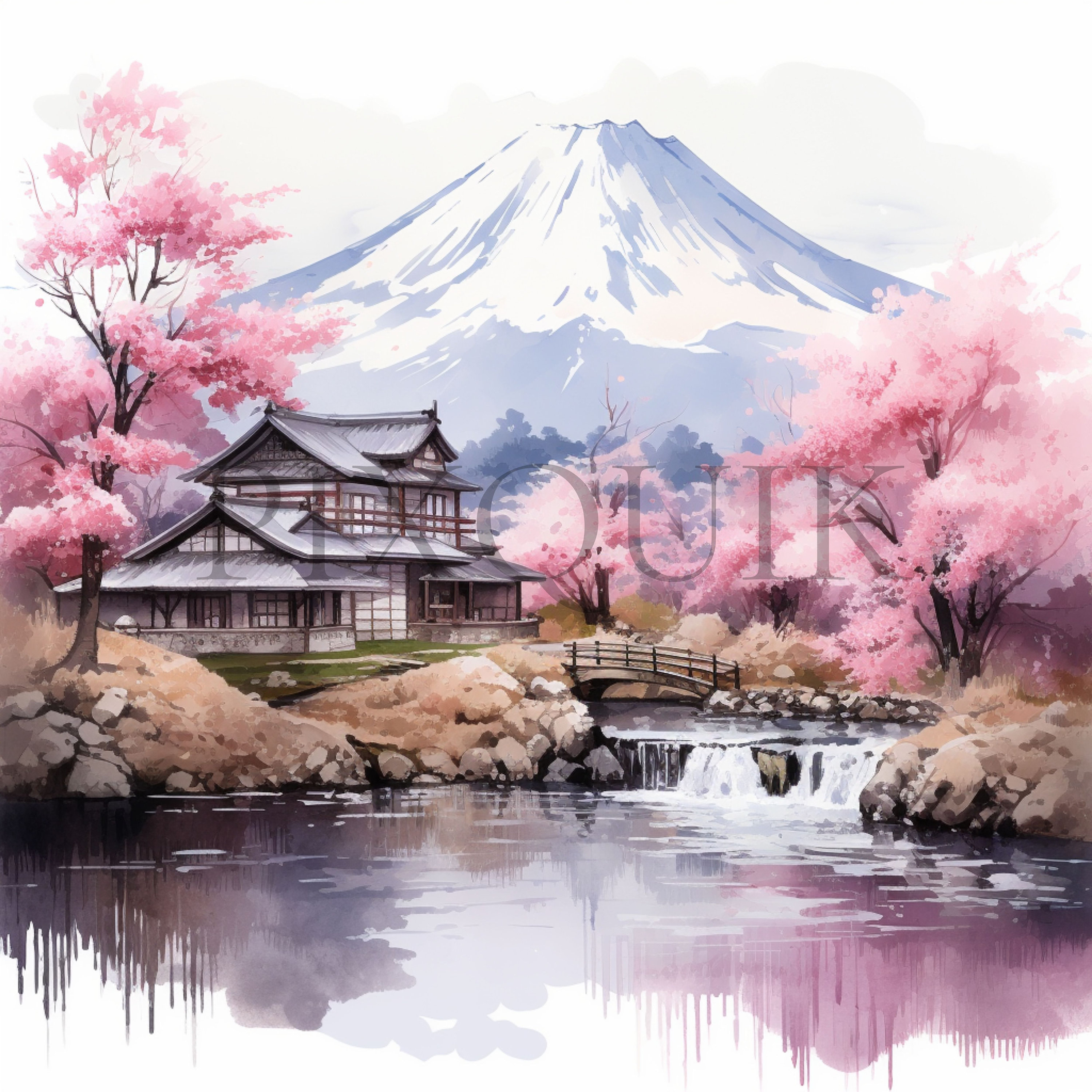 Japanese Landscape Clipart 10 High Quality Jpgs Printable Scenic ...