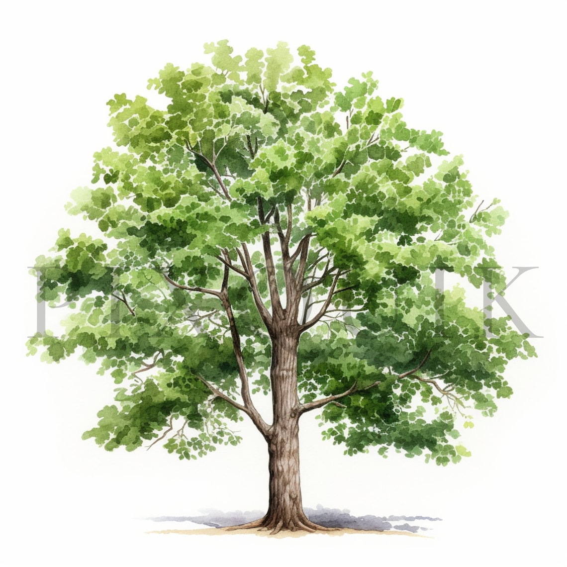 Watercolor Tree Clipart 10 High Quality Jpgs Digital Download Tree ...
