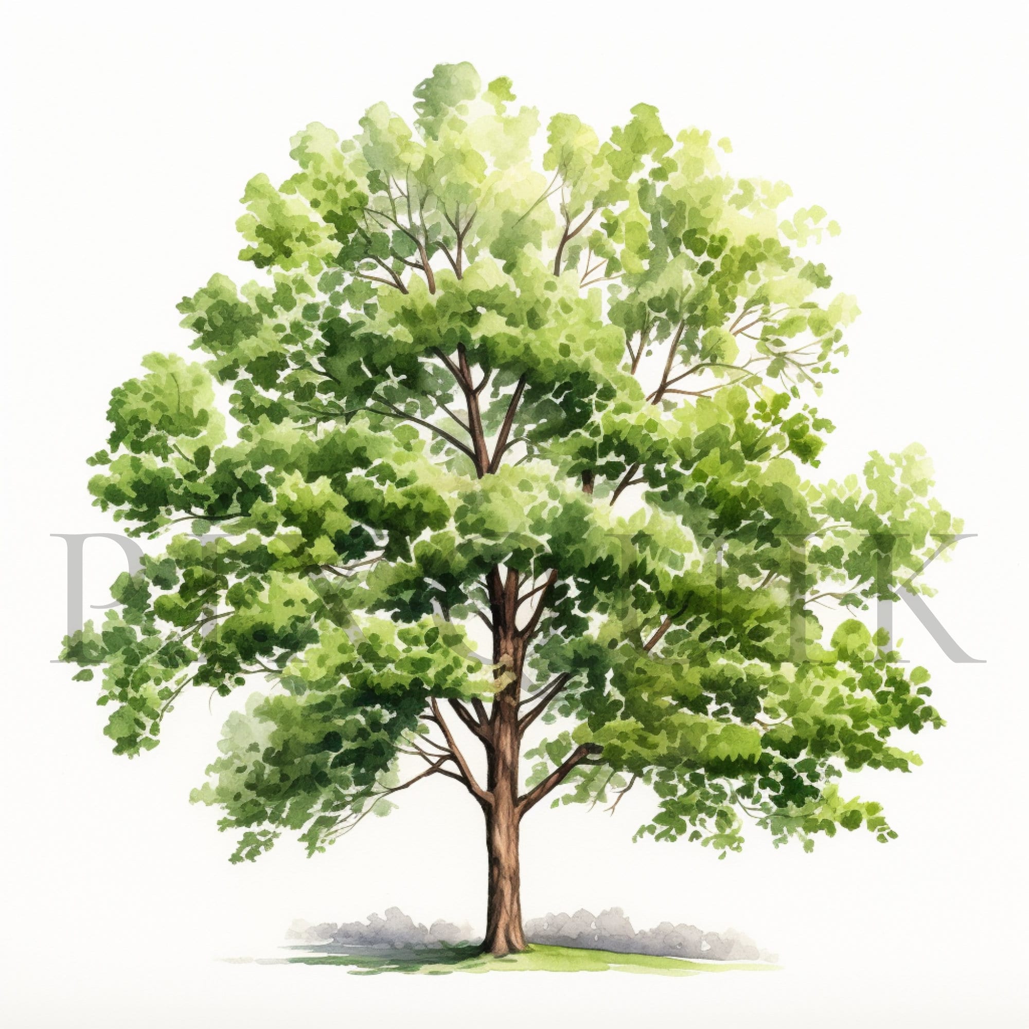Watercolor Tree Clipart 10 High Quality Jpgs Digital Download Tree ...