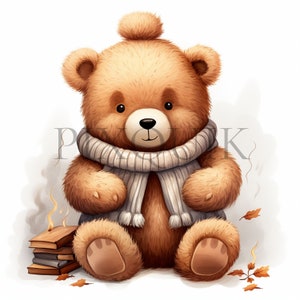 Cozy Teddy Bear Clipart | 10 High Quality Jpg's | Digital Download ...