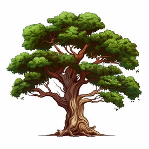 Mahogany Tree Clipart | Nursery Art, Card Making (digital Download) - Etsy