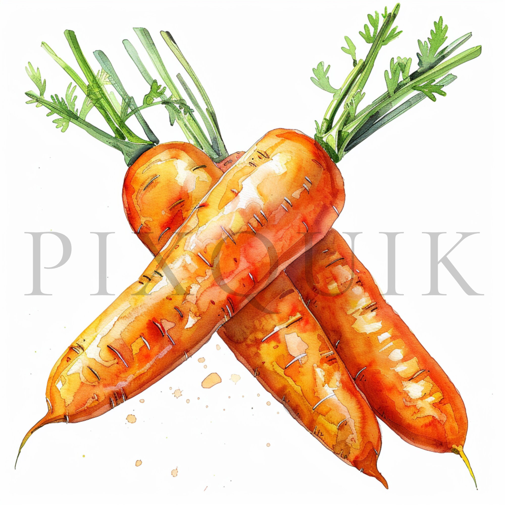 Carrot Clipart 10 High Quality Jpgs Digital Download Carrot Vector ...