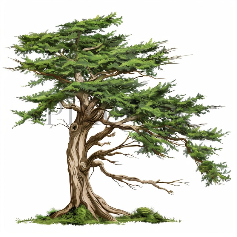 Cypress Tree Clipart 10 High Quality Jpgs Digital Watercolor Clipart ...