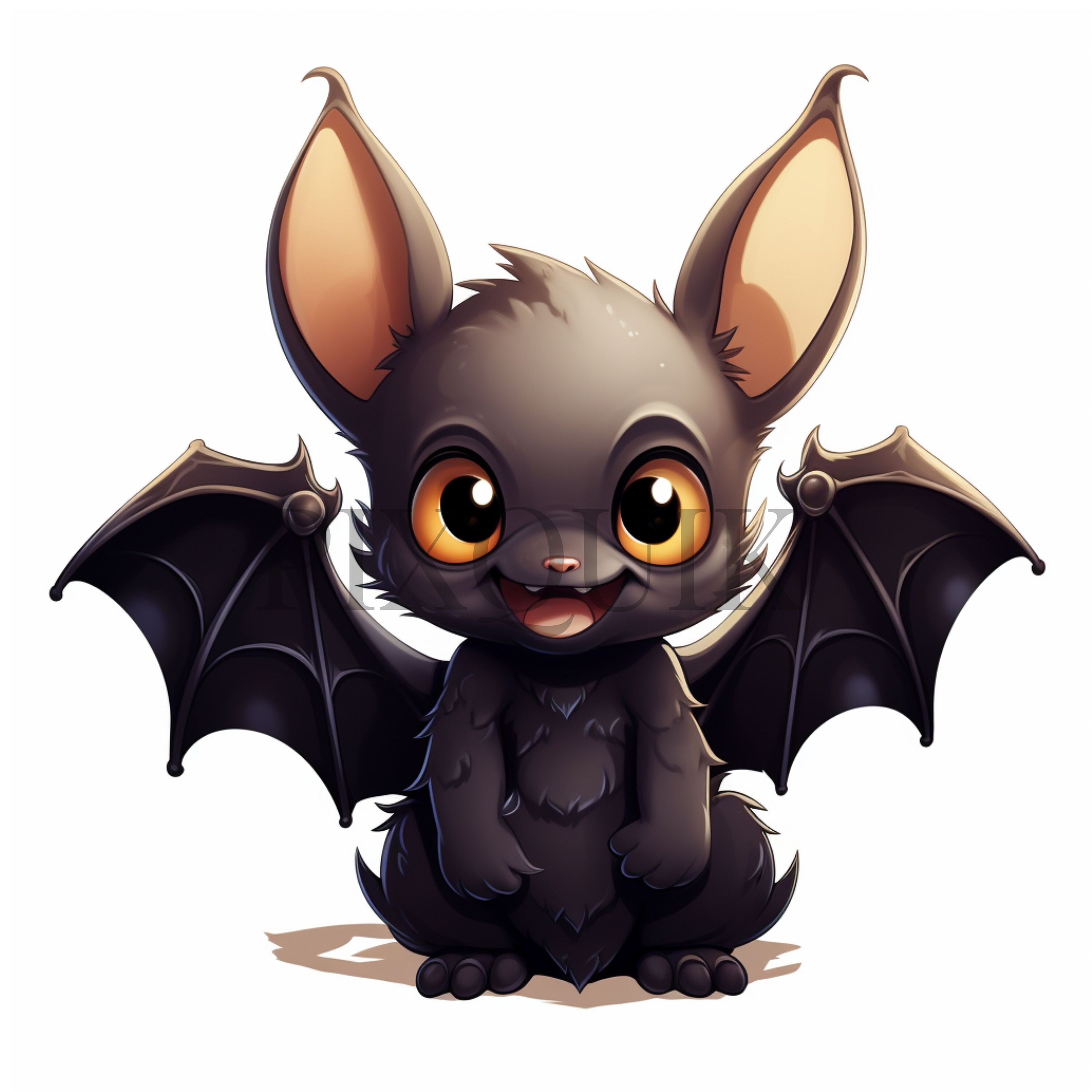 Watercolor Bat Clipart Cute Halloween Bat Clipart 10 High-quality Jpg's ...