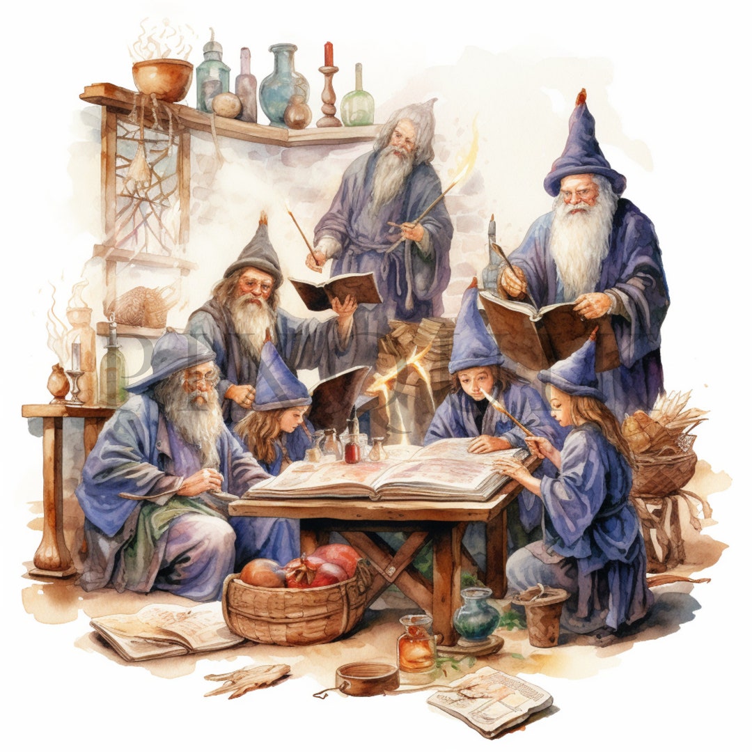 Wizard School Clipart | 10 High Quality Jpgs | Digital Download | Card ...