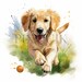 Watercolor Golden Retriever Clipart | 10 Dog Jpgs (digital Download) - Etsy