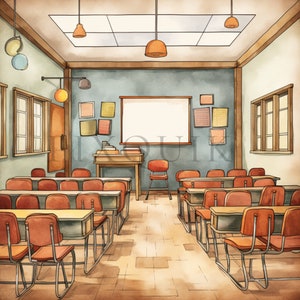 Classroom Clipart | 10 High Quality Jpgs | Digital Download | School ...