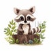 Cute Raccoon Clipart | Woodland Animal Art, Card Making (digital ...