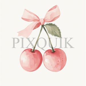 Cute Cherries Clipart | 10 High Quality Jpg's and PNG | Pink Twin ...