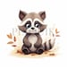 Cute Raccoon Clipart | Woodland Animal Art, Card Making (digital ...