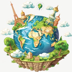 World Clipart | Earth Clipart | 10 High Quality JPG | Globe ...