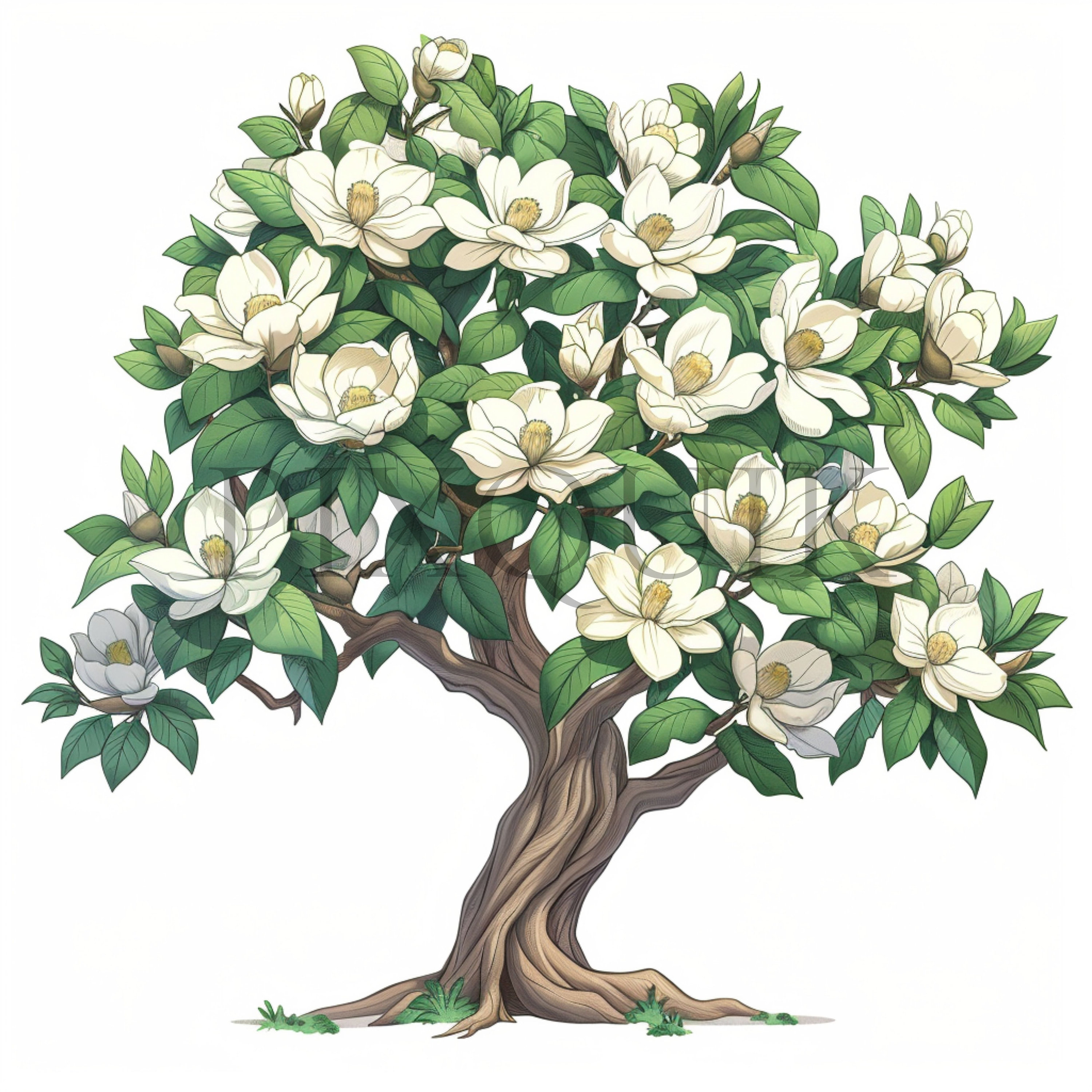 Magnolia Tree Clipart 10 High Quality Jpgs Floral Tree Magnolia Clipart ...