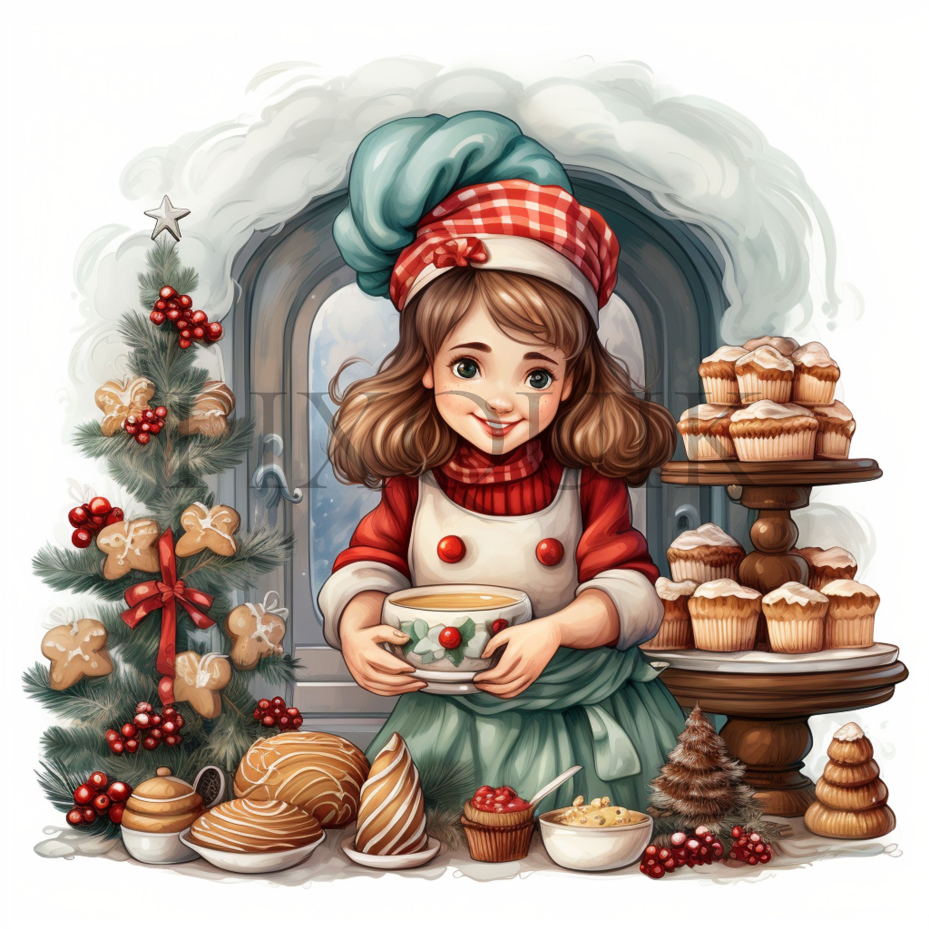 Christmas Baking Clipart | 10 High Quality Jpg's | Digital Download ...