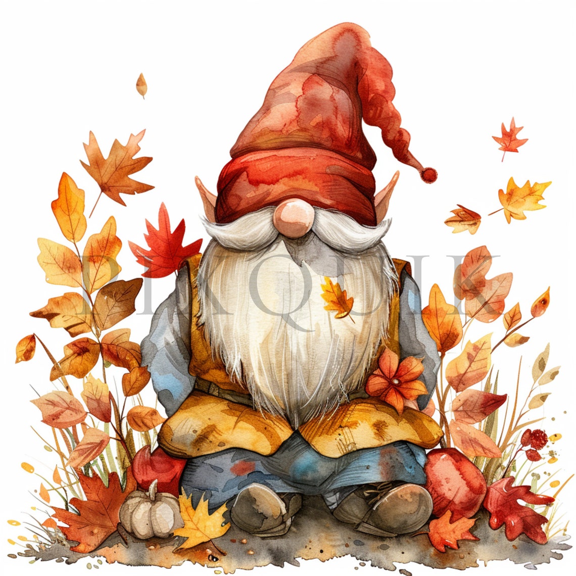 Thanksgiving Gnome Clipart | Fall Watercolor Gnomes (digital Download ...