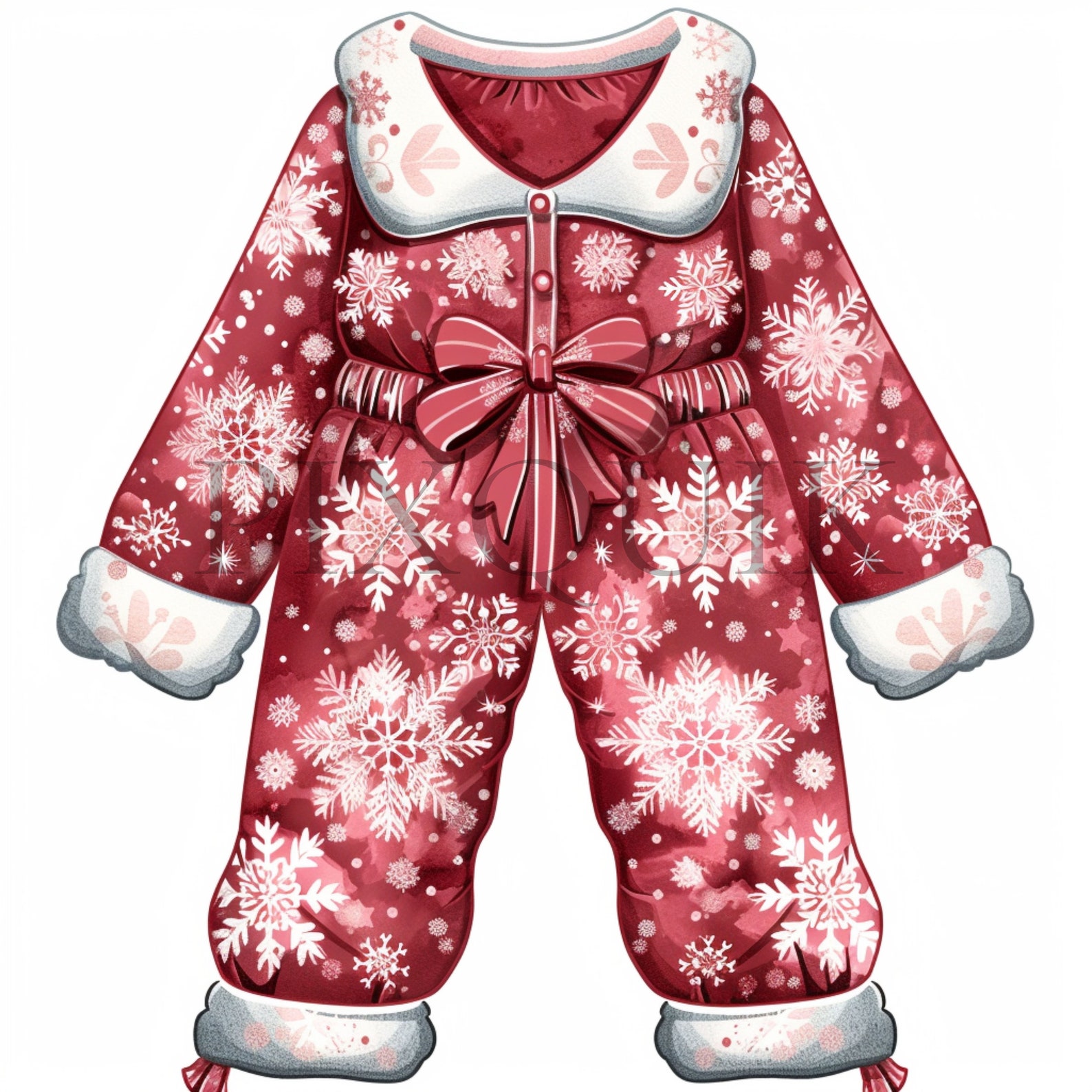 Christmas Pajamas Clipart 10 High Quality JPG Watercolor Pajamas ...