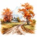Autumn Scene Clipart | 10 High Quality Jpgs | Digital Download | Fall ...