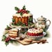 Christmas Baking Clipart 10 High Quality Jpg's Digital Download Holiday ...