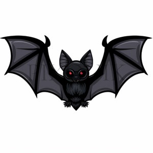 Flying Bat Watercolor Clipart | 10 High Quality JPG | Flying Bat ...
