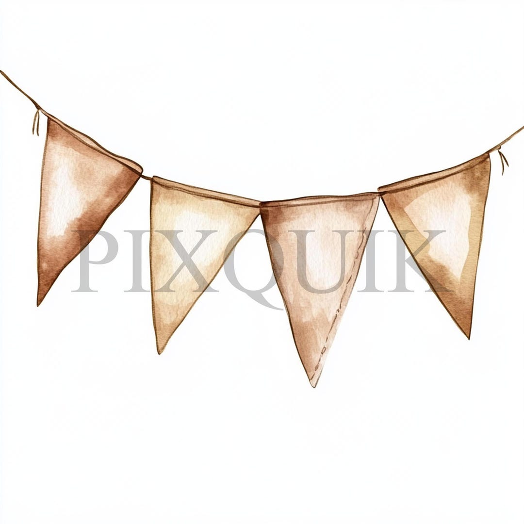 String Pennant Clipart | 10 Jpg's and PNG Files | Card Making | Digital ...