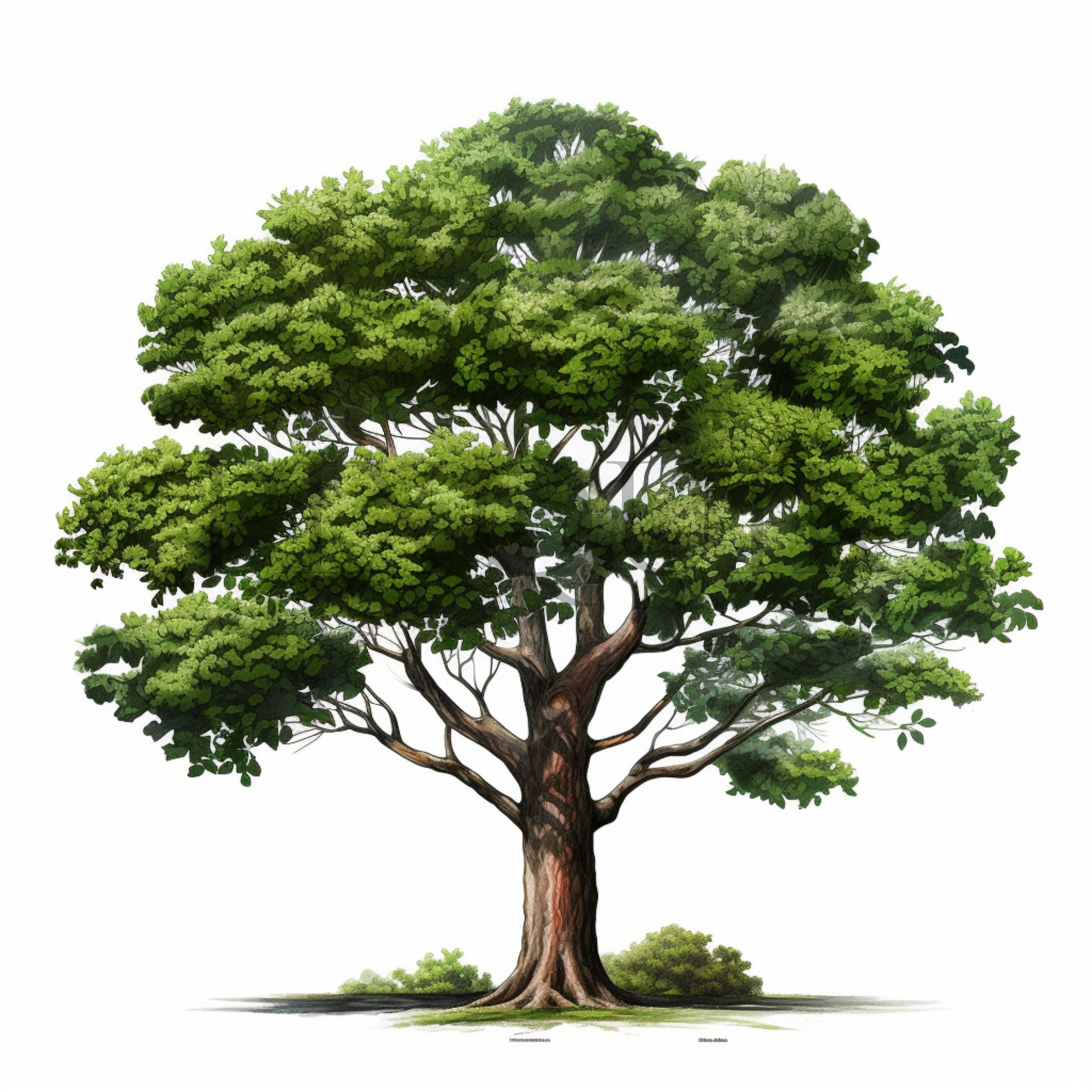 Mahogany Tree Clipart | High-resolution JPG (digital Download) - Etsy