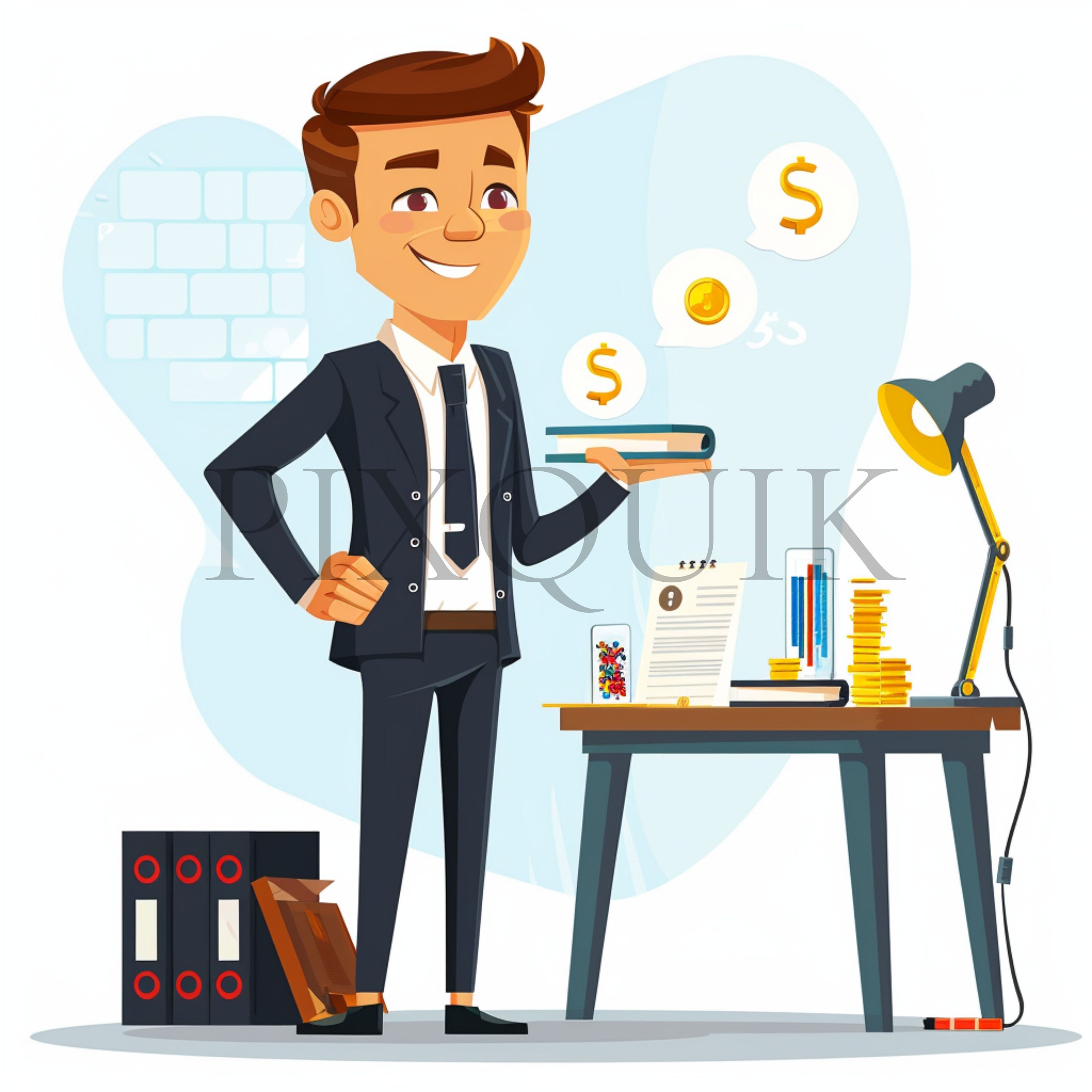 Entrepreneur Clipart | Business People Illustrations (JPG, Instant ...