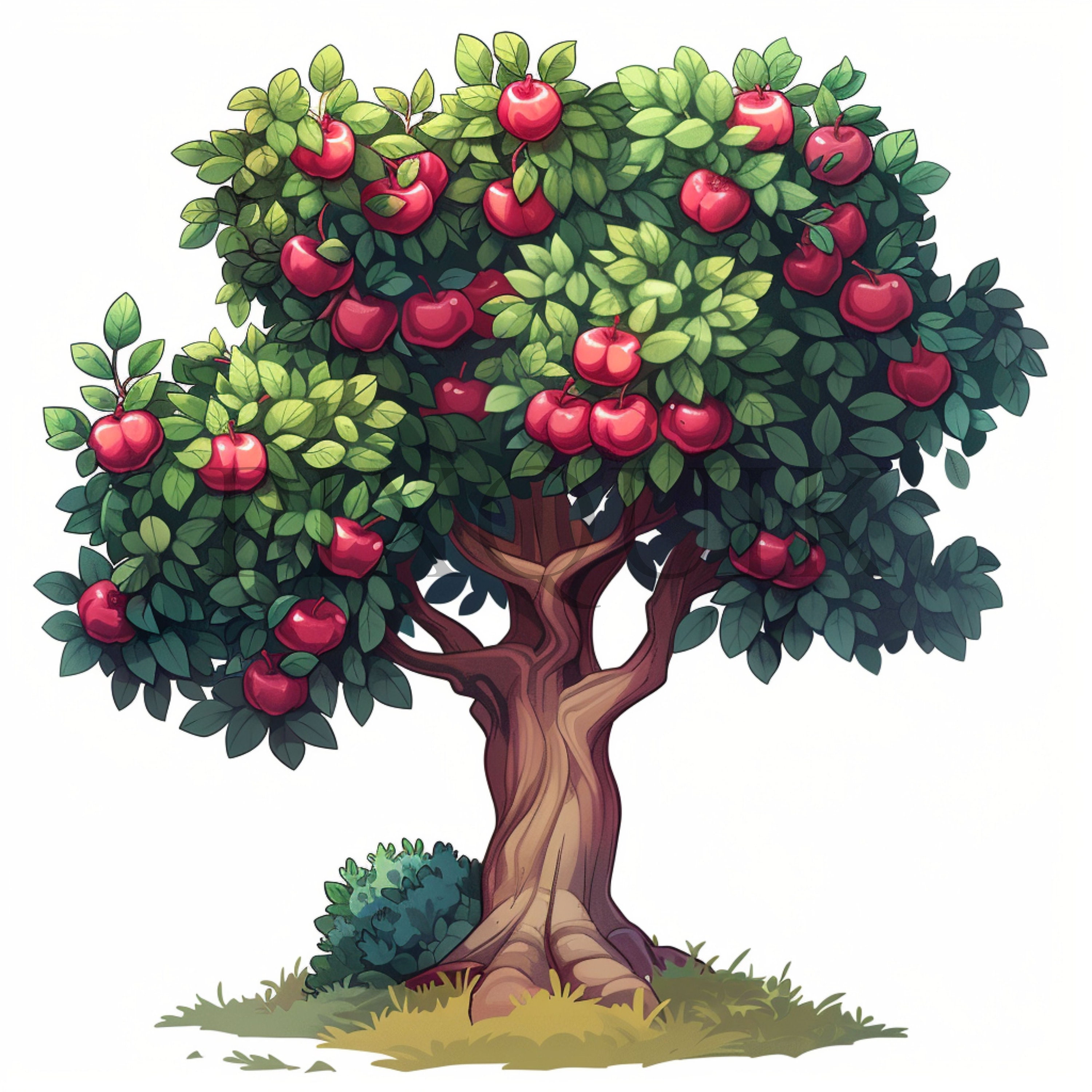 Apple Trees Clipart | 10 High Quality Jpgs | Botanical Art Fruit Tree ...
