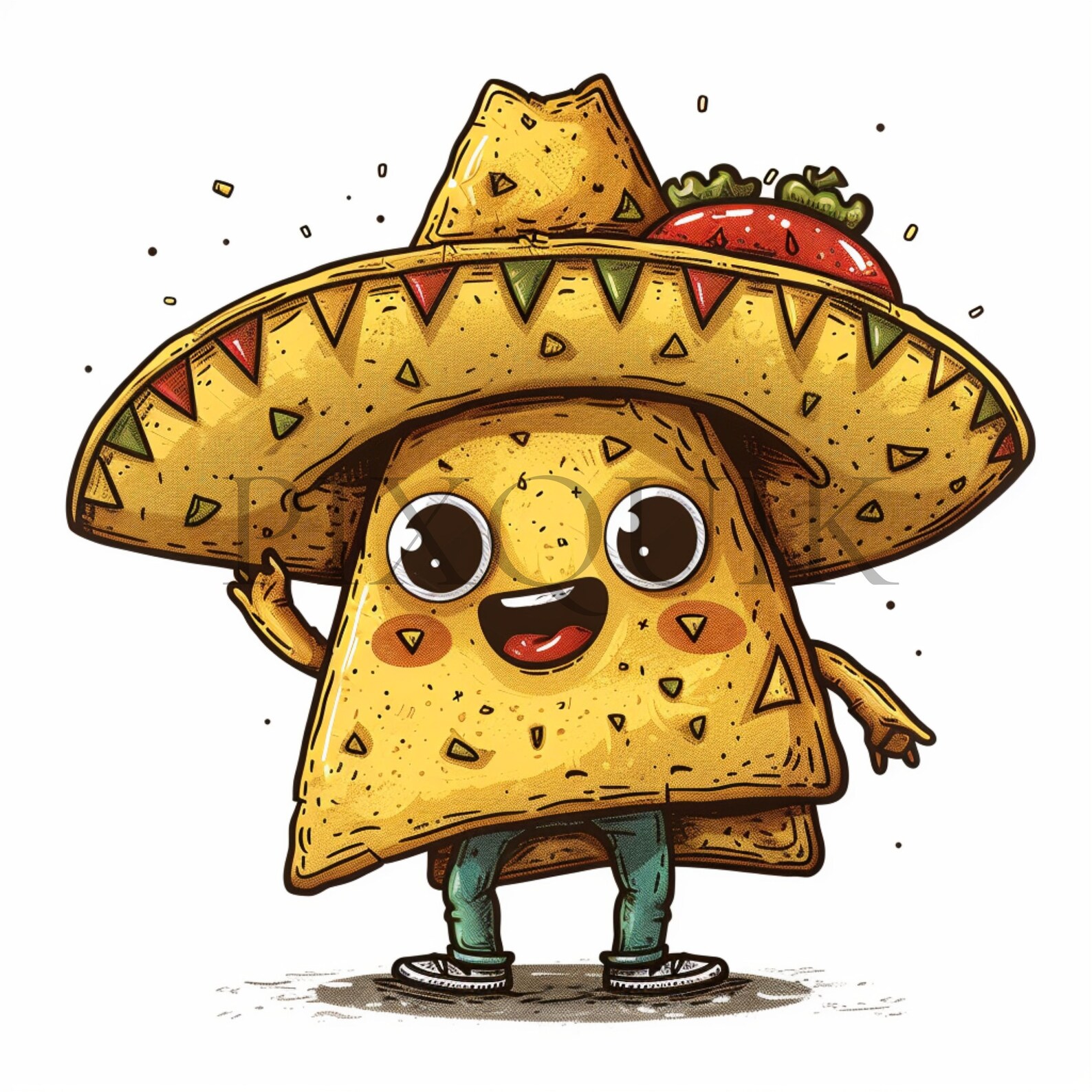 Cartoon Nachos Watercolor Clipart | 10 Jpgs, Commercial Use - Etsy